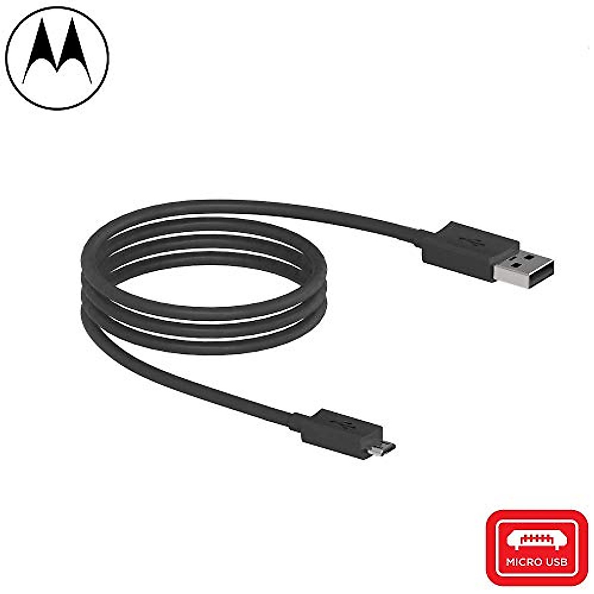 Motorola Essentials SKN6461A Micro-USB Data/Charging Cable- OEM for Droid Turbo, Moto E 2020, Moto E5 Plus, E6, G3, G4, G5 Plus, G5S, G5S Plus, G6 Play, G6 Forge [NOT G6 or G6 Plus]- (3.3 feet), Black