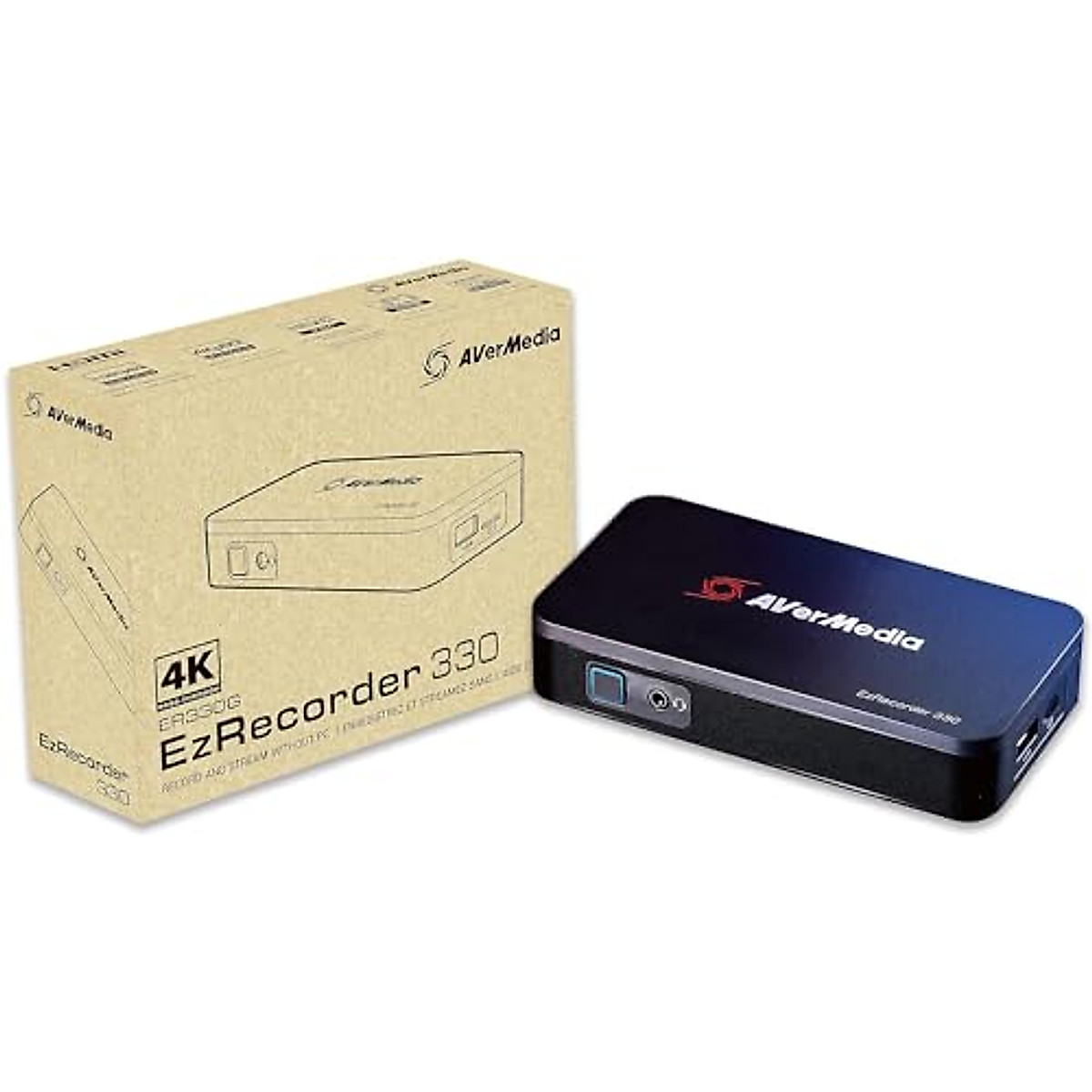 AVerMedia EZRecorder 330G - 4K Pass-Through and 1080p60 Video Recording, DVR with HDMI Capture, Digital Converter, Schedule Recording, No PC Required (ER330G)