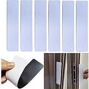 6 Pack Lockdown Magnetic Strips Easy Solution for Emergency Lockdowns High Density Magnet Security Devices for School Office Strong PVC Top Layer (White)