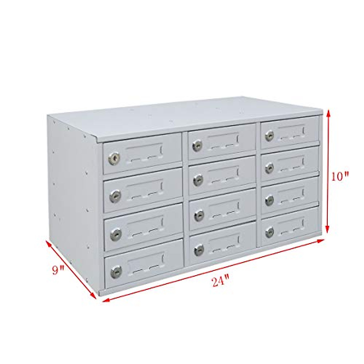 FixtureDisplays® Cellphone Locker Charging Station Mini Storage Cabinet Homework School Slot 15258-WHITE-RIVET-NPF