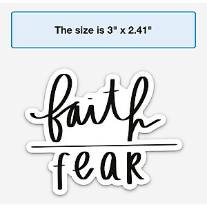 Swaygirls Christian sticker | Faith greater than fear sticker | Faith over fear decal | Christian stickers about Jesus, God, Bible verse quotes, scripture