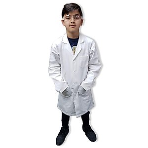 DR Uniforms Lab Coat for Kids - Doctor's White Lab Coat, Kids Unisex Lab Coat, White Coat for Boys and Girls (8/10)