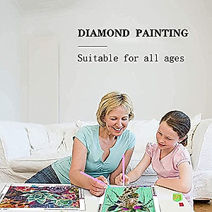 Giraffe Diamond Painting Kits, 5D Diamond Art Kits Full Drill Diamond Painting Kits for Adults Kids Beginner, Painting with Diamonds Arts and Crafts for Adults Home Wall Decor 12X 16 inch