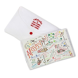 Catstudio Mississippi Dish Towel - U.S. State Souvenir Kitchen and Hand Towel with Original Artwork - Perfect Tea Towel for Mississippi Lovers, Travel Souvenir