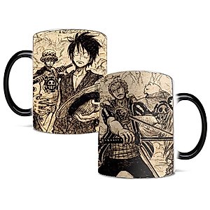 Funcious One Piece Luffy Color Changing Heat-Sensitive Reactive Ceramic Coffee Mug One Piece Anime Mug Hand Drawing