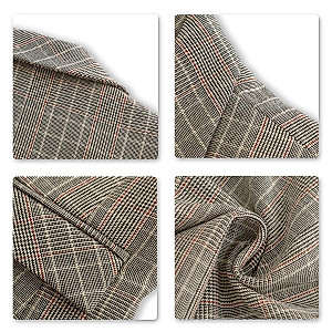 YUNCLOS Women's Vintage 2 Piece Plaid Suit Set 1 Button Stylish Blazer and Pants Yellow