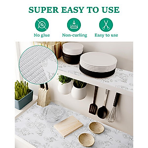 Shelf Liner for Kitchen Cabinets, Non-Adhesive Strong Slip Resistant Drawer Liners Protect Dresser, Cupboard, Shelves, Bathroom Drawers, Easy to Clean and Install, Thickened, Gray, 12IN x 10FT, Rose