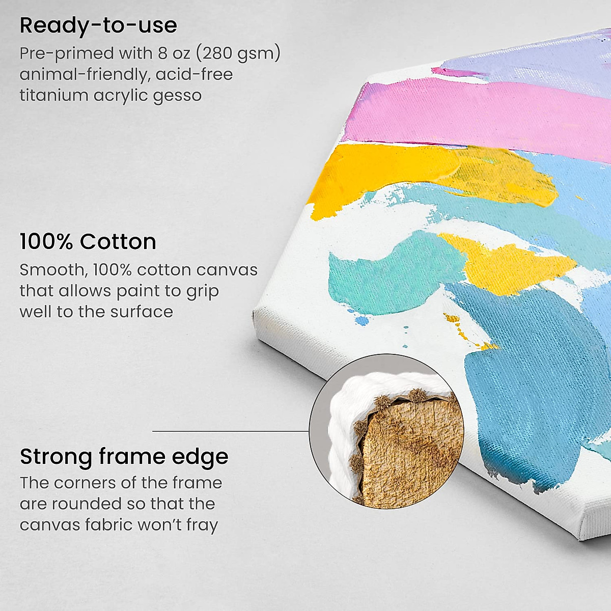 Arteza Acrylic Pouring Paint Kit, 36 Pieces, Bright and Iridescent Pouring Paint, Pearlized Paint, 3D Fabric Paint, Chunky Glitter, Wood Slices, Canvases, and Foam Brushes, Art Supplies for Painters