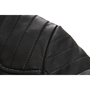 LJYH Boys' Faux Soft Leather Jackets Children Biker Outerwear Coats Black 5/6yrs