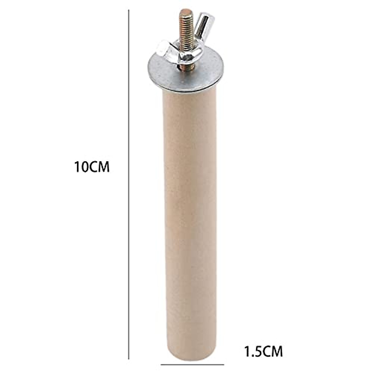 Guoshang Bird Perch Stand Stick 1.5 * 10cm Natural Wood Paw Grinding Bird Cage Perch for Parrot Parakeet Hamster Gerbil Cages Toy