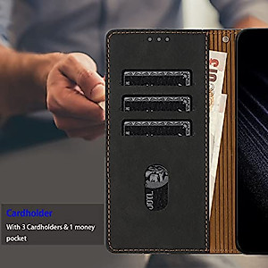 Protective Phone Cover Case Compatible with Oppo Reno 6Pro 5G Case, Reno 6Pro 5G Wallet Case Slim PU Leather Phone Case Flip Folio Leather Case Card Holders Shockproof Protective Case with Wrist Strap