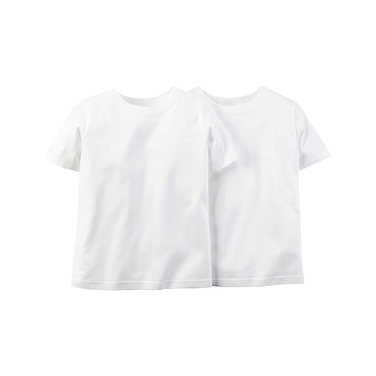 Carter's Boy`s Short Sleeve 2-Pack Cotton Undershirts (4-5T, White (D31G017) / White/White)