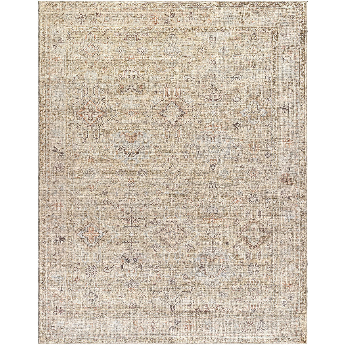 Becki Owens x Surya Marlene Vintage Medallion Area Rug, 6'7" x 9', Cream