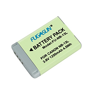 FUGASUN 1 pcs 1250mAh NB-13L NB13L Battery for PowerShot G7 X Mark III,G7 X Mark II,G9 X Mark II,G1 X Mark III,G5 X,G5 X Mark II,G7 X,G9 X,SX620 HS,SX720 HS,SX730 HS,SX740 HS