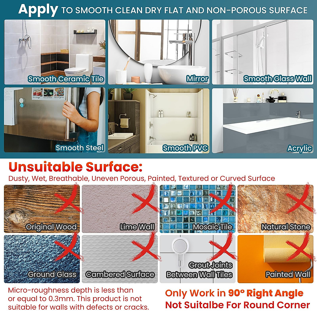 TAILI Corner Shower Caddy Suction Cups Heavy Duty 2 Pack, Small Bathroom Shower Shelf Storage Wall Mounted shower Organizer for Shampoo,Conditioner,Plastic shower Basket, Drill-Free Removable