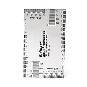 String Action Ruler Gauge Tool for Electric Bass and Acoustic Guitar