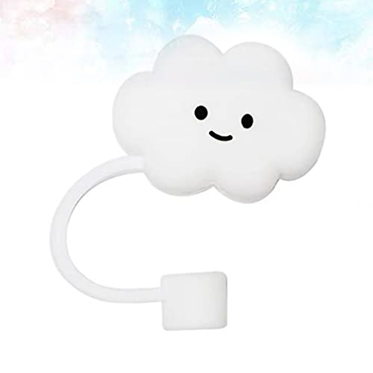 VALICLUD Drinking Cap Cute Silicone Straw Plug 1pc Cloud Straw Dust Plug White Aldult Plug Cover Straw Covers Cap Silicone Drinking Straws