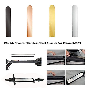 FOLOU Electric Scooter Bottom Battery Cover Anti-Collision Plate Guard Plate Stainless Steel Chassis for Xiaomi Mijia M365 Scooter Accessories (White)