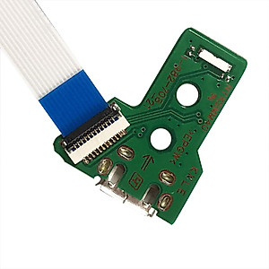 Zahara USB Charging Port Board JDS-055 Replacement for Sony PS4 Controller Dualshock with Flex Cable