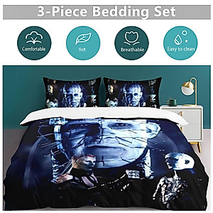 gscm Hellr_aiser 3 Pieces Bedding Sets 86"x70" 1 Duvet Cover and 2 Pillow Shams Funny Bedroom Accessories
