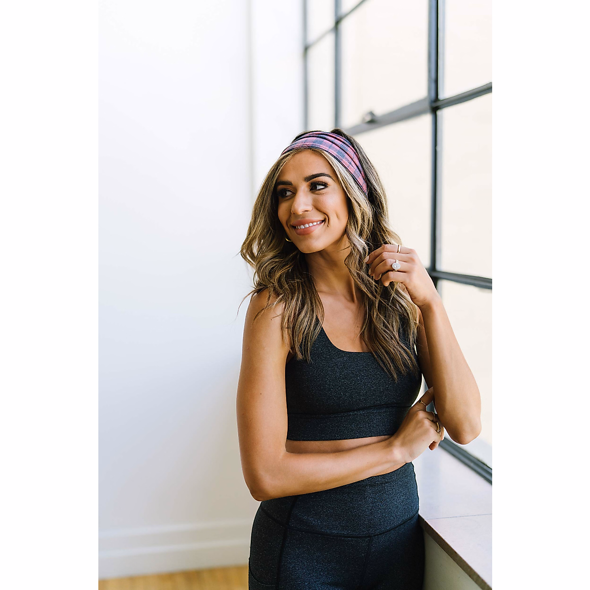 Maven Thread Campfire, Workout Headbands for Women, Wide Headbands for Women, Sports Running Headband for Exercise, Gym hairband Athletic Workouts and Yoga 4" Thick Non Slip Sweatbands for Women 2Pack