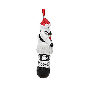 Nemesis Now B5779U1 Stormtrooper in Stocking Hanging Ornament, White, Christmas, 11.5cm