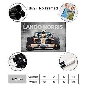 ERWYN Mclaren poster Formular One Poster F1 Walls Canvas Car Posters Wall Art Canvas For Boys Room Vintage Unframe-style 12x18inch(30x45cm)