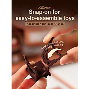 Rowood Miniature House Kit,DIY Miniature Dollhouse Kit for Adults,Model Kits for Adults to Build with LED,Birthday for Teens(Homey Kitchen)