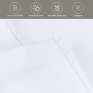 Utopia Kitchen Square Table Cloth 2 Pack [54x54 Inches, White] Tablecloth Machine Washable Fabric Polyester Table Cover for Dining, Buffet Parties, Picnic, Events, Weddings and Restaurants