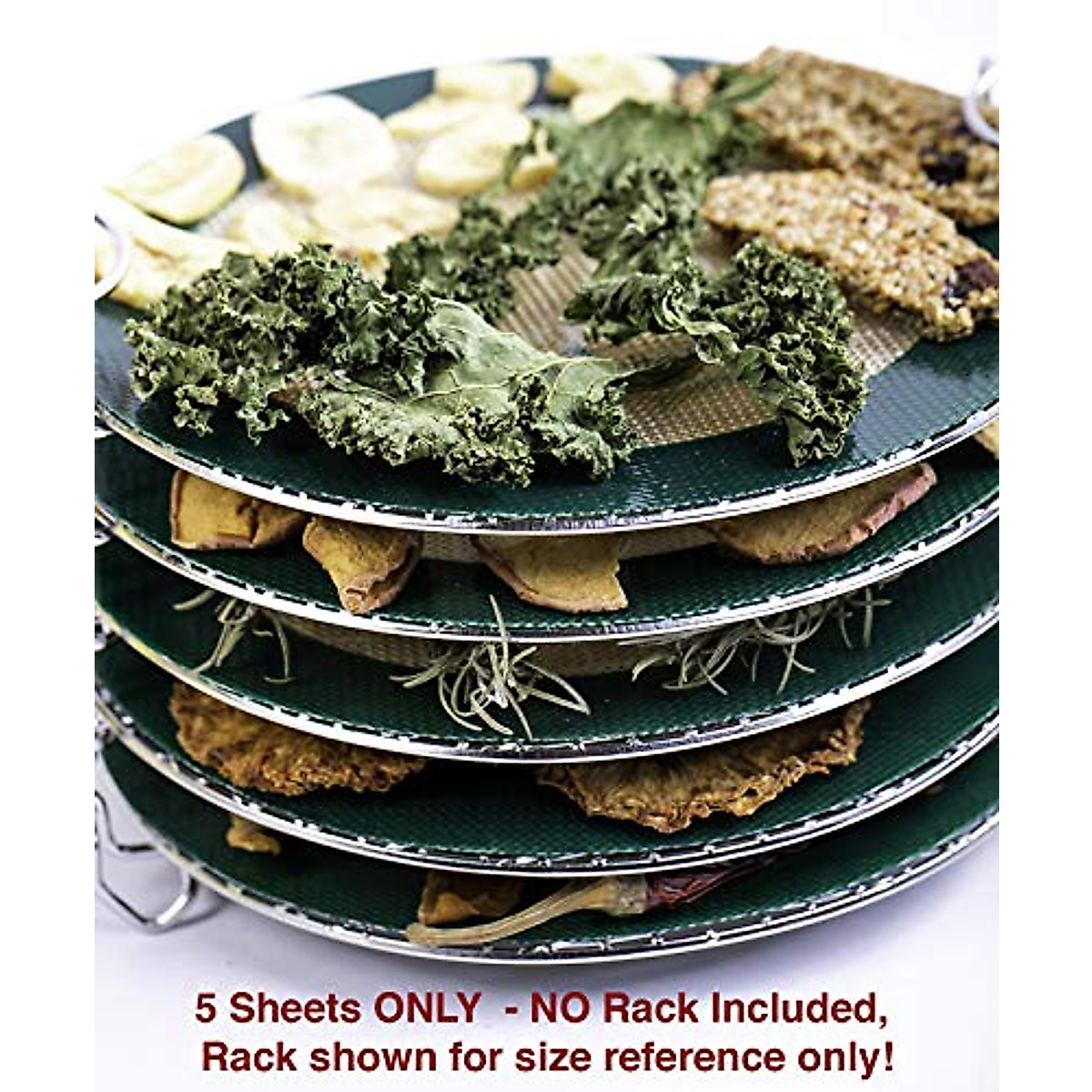 5 Dehydrating Sheets Compatible With Ninja Foodi Dehydrator - 8" Circle Non Stick Drying Herbs Chips Fruit Leather Jerky Food Liner Mats Pressure Cooker