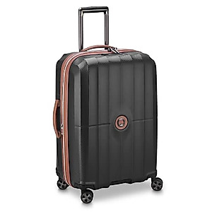 DELSEY Paris St. Tropez Hardside Expandable Luggage with Spinner Wheels, Black, 2-Piece Set (21/28)