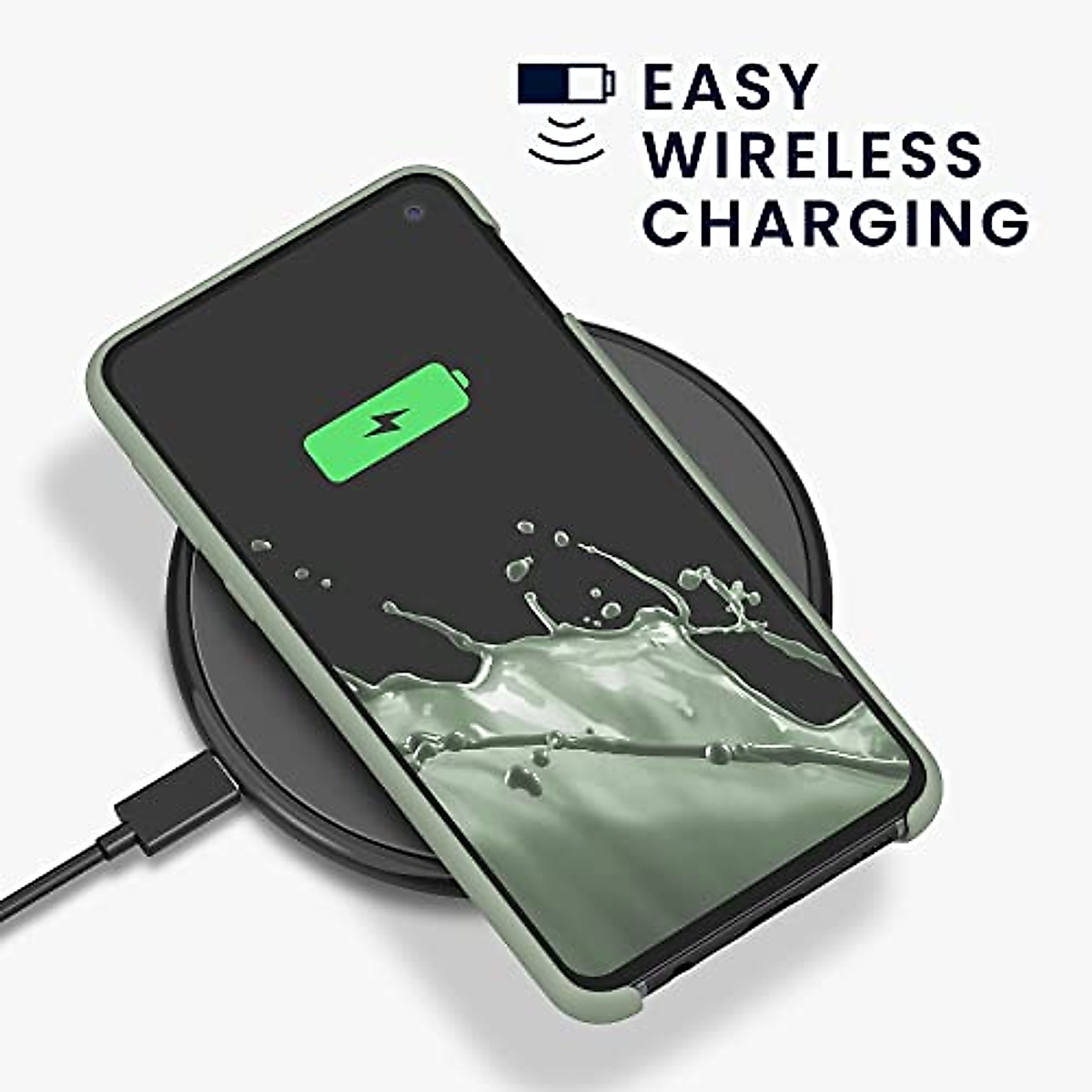 kwmobile Case Compatible with Samsung Galaxy S10e Case - TPU Silicone Phone Cover with Soft Finish - Gray Green