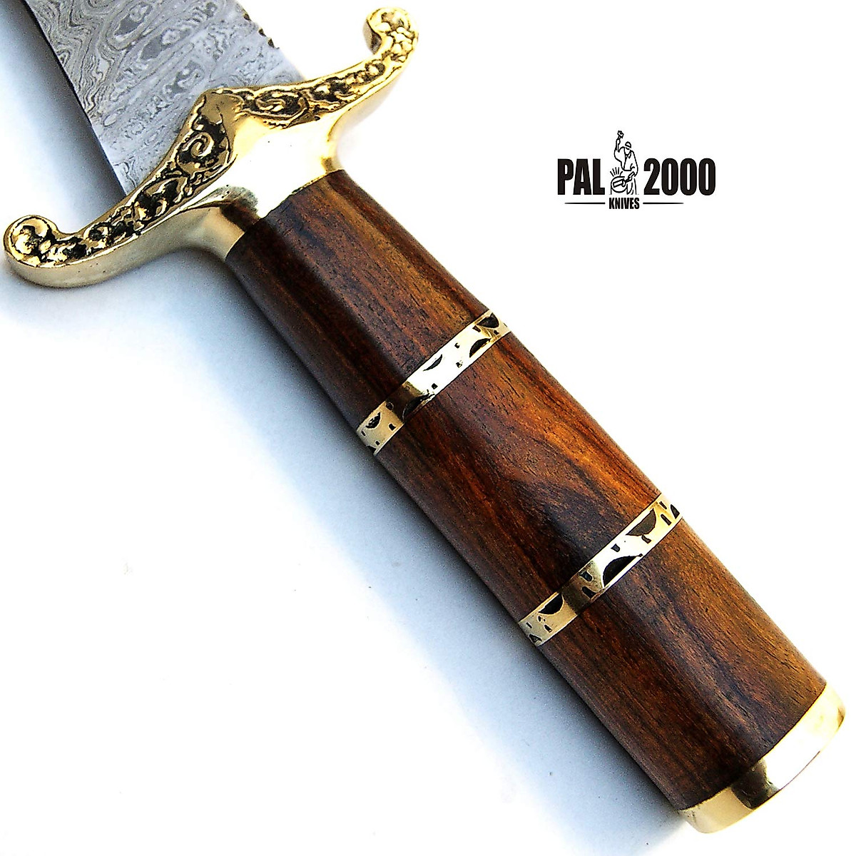 DAM-9908 Custom Handmade Spring Damascus Hunting Full tang longsword with Sheath