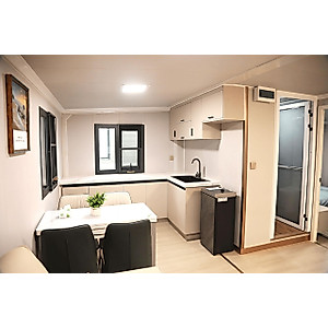 Generic Prime Manor 20 FT Luxury Easy to Assemble 2 Bedroom Modular Home with1Fully Equiped Bathroom and Kitchen Prefabricated Foldable/Expandable Mobile Home with Steel Frame, Wood Grained, Pwch1