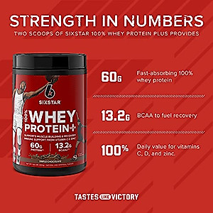 Six Star Elite Series 100% Whey Protein Plus Triple Chocolate 1.8lbs US