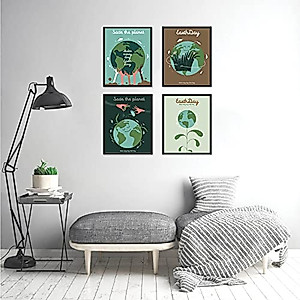 Save the Earth Art Poster | Environment Environmental Art Print Environmental Awareness for Kids, Save the Earth Print, Motivational Poster, Earth Day Print, Eco Activist Art (Save the Earth, 8X10inch Unframed)