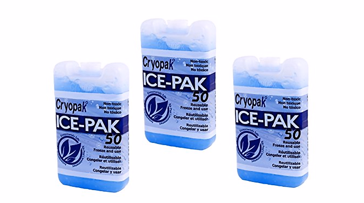 Cryopak 3 Non-Toxic Ice Packs for Coolers