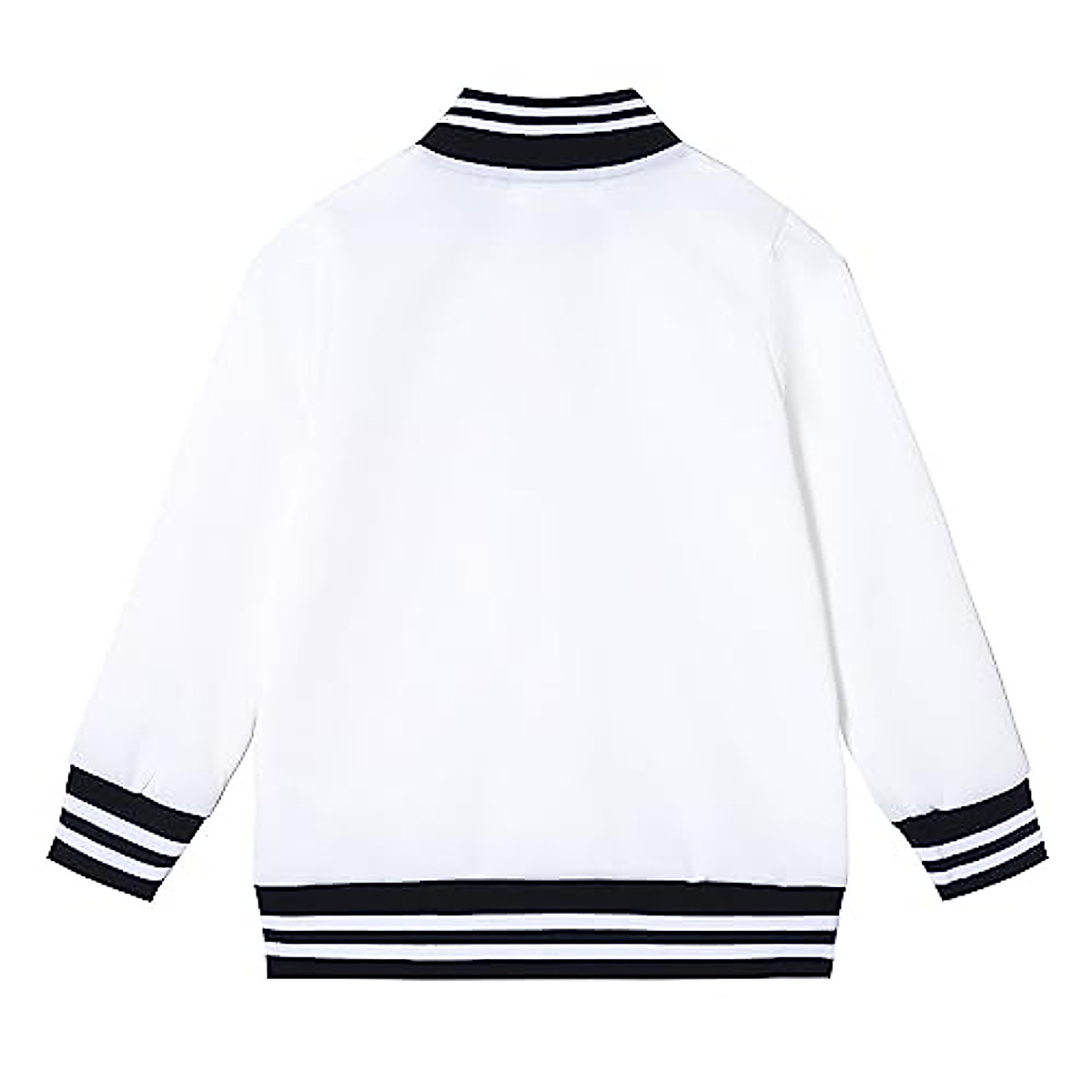 LittleSpring Toddler Fall Jacket for Boys Girls Bomber Lightweight Jacket Outerwear White 3T