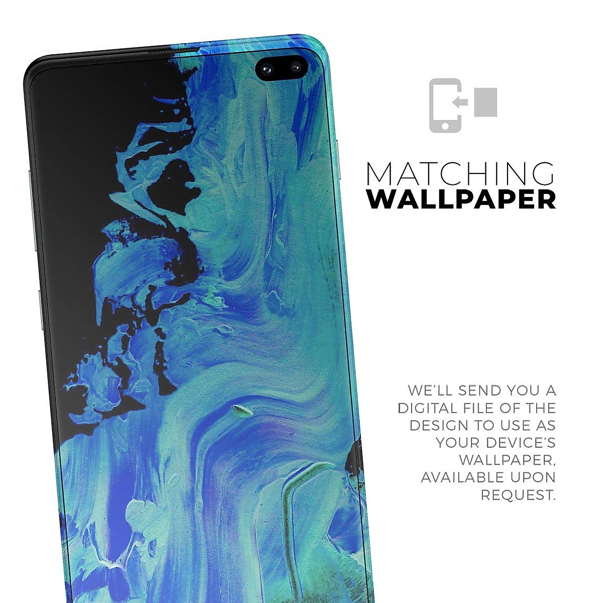 DesignSkinz Liquid Abstract Paint V46 Protective Vinyl Decal Wrap Skin Cover Compatible with The Samsung Galaxy S20 (Screen Trim & Back Glass Skin)
