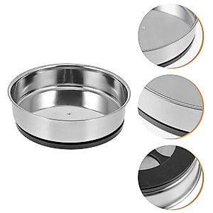 Alipis Rotating Storage Tray Kitchen Organizer Stainless Steel, Turntable Rack 360 Degree Spinning Storage Container Cabinet Organizer