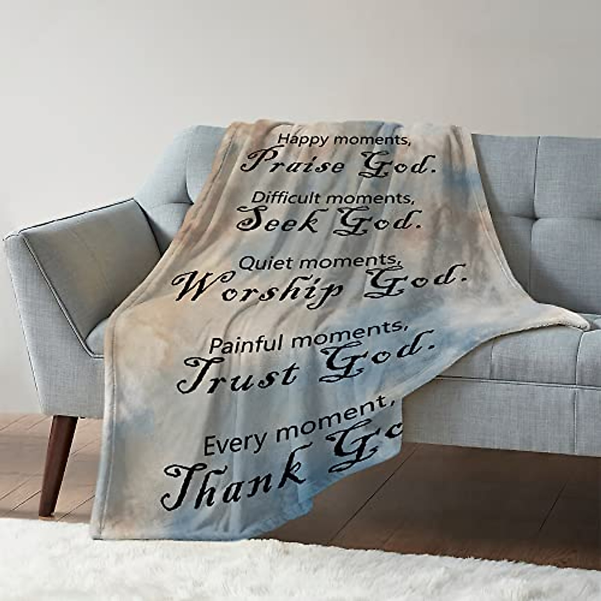 PEARDEN Christian Gifts for Women Men Religious Gifts Blanket, Inspirational Gifts for Women, Bible Verse Blanket, Christian Gifts Soft Throw Blankets 55 x71 Inches