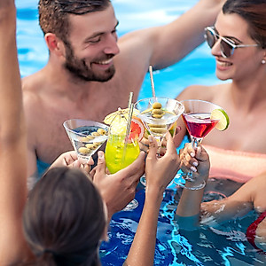 Whaline 200Pcs Iridescent Paper Straws Glitter Disposable Straws Clinquant Drinking Well Crafted Straws for Juices Shakes Birthday Wedding Baby Shower Decoration Unicorn Mermaid Party Event Supplies