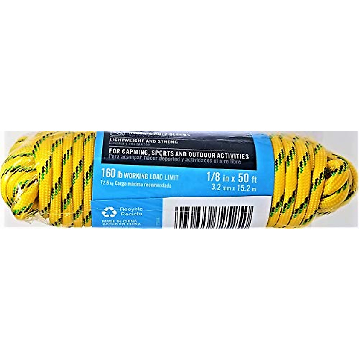 Everbilt Paracord in Yellow, 1/8" x 50'