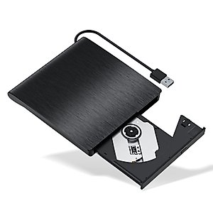 BILEYCHA External DVD/CD Drive, USB 3.0 Slim Portable CD DVD +/-RW Drive, External DVD/CD ROM Writer for Laptop or Desktop Compatible with Windows XP/7/8/10, Mac OS, Linux