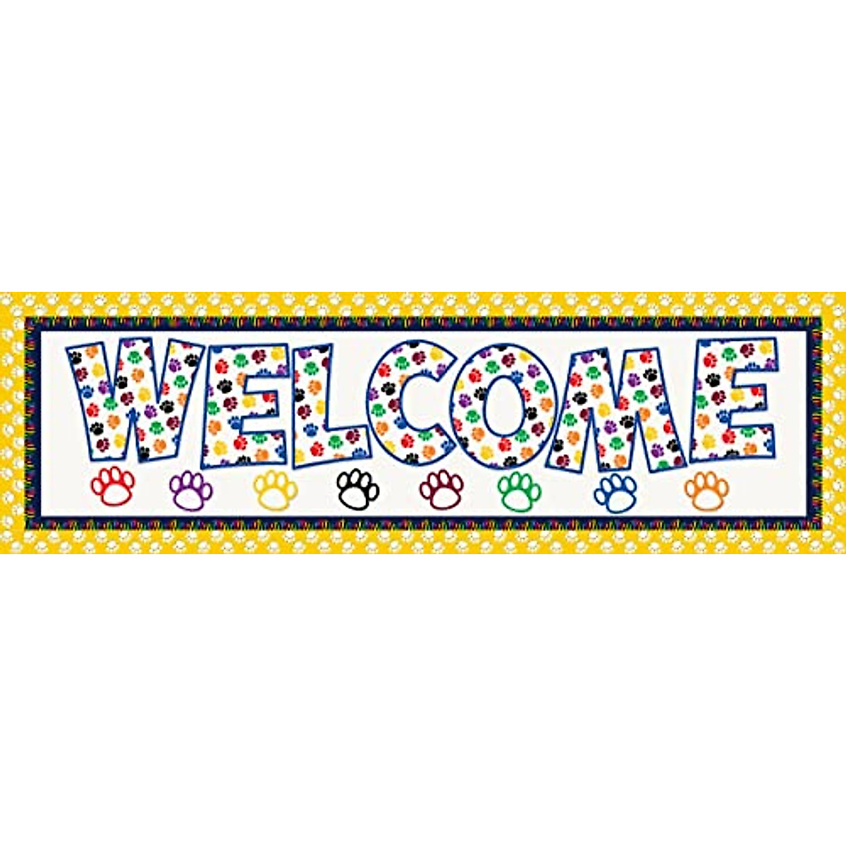 Teacher Created Resources 5439 Paw Prints Welcome Bulletin Board