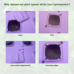 25 Pack Plant Spacer Kit for Hydroponic Growing System,Hydroponics Cover Lid Accessories for Indoor Garden Spacer Caps,Compatible with Idoo,QYO,LYKO and Most Square Grow Pods,White