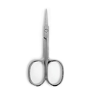 Straight Beauty Grooming Manicure Cuticle Scissors for Facial Hair, Nail, Moustache, Eyebrow, Eyelash, Nose, Ear, and Dry Skin, Men and Women, Stainless Steel