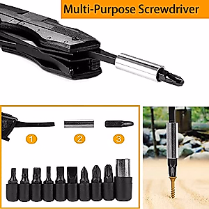 Multitool Pocket Knife Tactical Knife with Blade Saw Plier Screwdriver Folding Built with Full Stainless Steel Perfect Tool for Men Camping Emergency Outdoor Gifts for Men Him Dad Husband Boyfriend