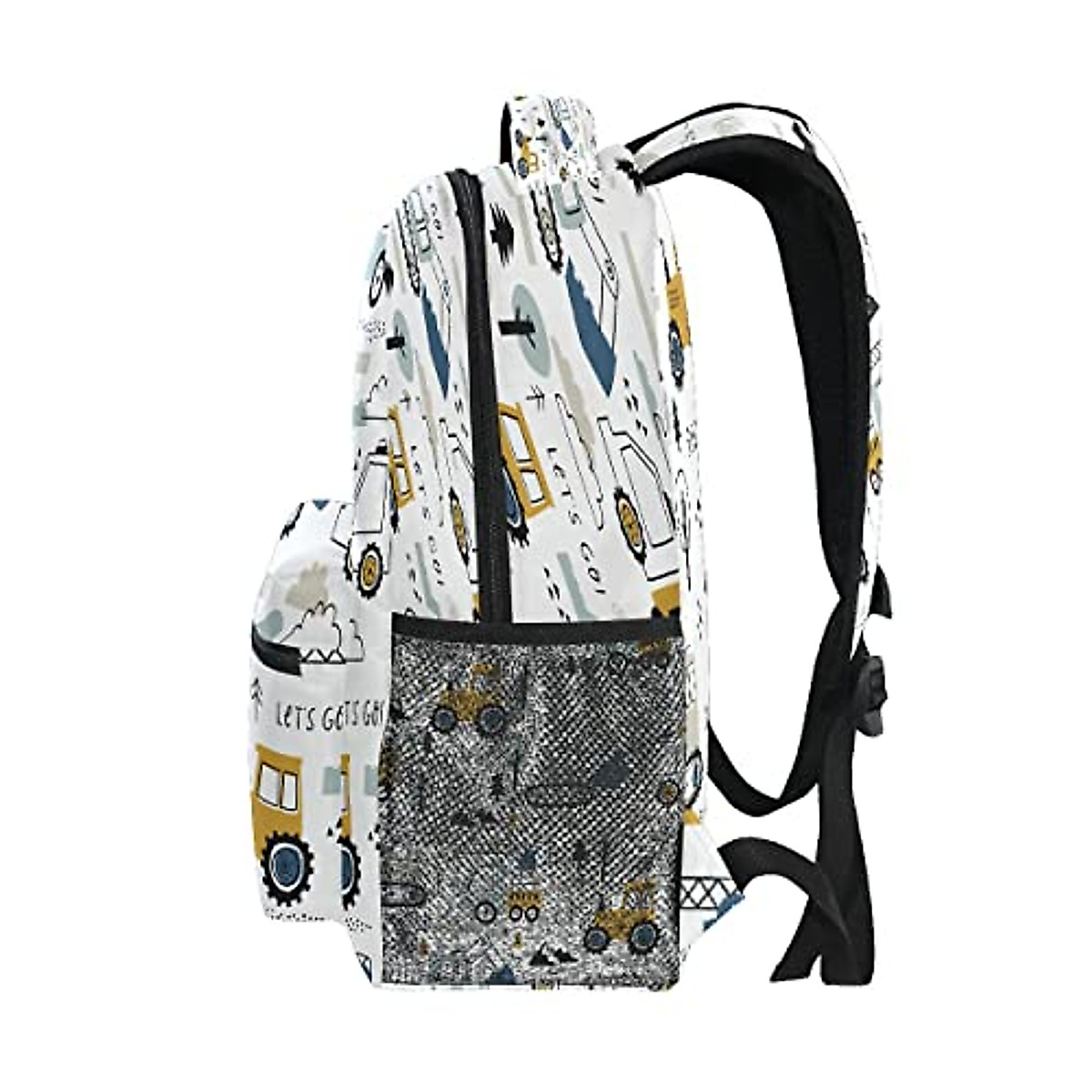 Custom Children's Name School Backpack Personalized Schoolbag Childish Truck Excavator Travel Bag for Teens Girls Boys