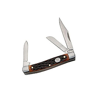 SZCO Supplies Rite Edge Stockman Folding Knife, Brown